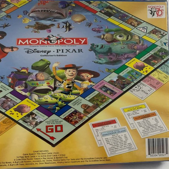 Hasbro | Games | Vintage Monopoly Disney Pixar Collectors Edition Board ...